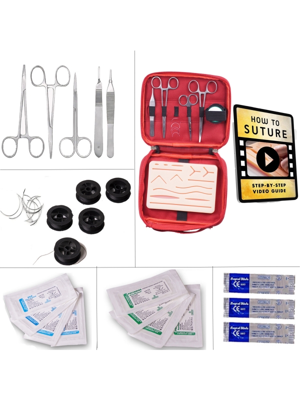 Suture Practice Kit – Advanced Suturing Pad with Instruments & Sutures | MYASKRO